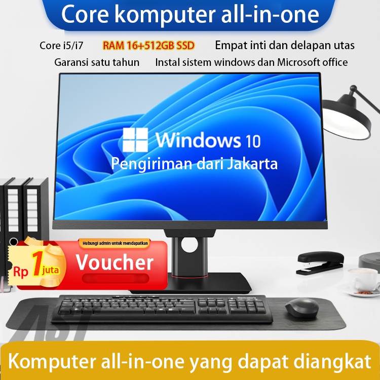 Jual [Baru 2023]Konputer AIO PC Gaming 24‘’ Core i5 7400 8/16GB+256 ...