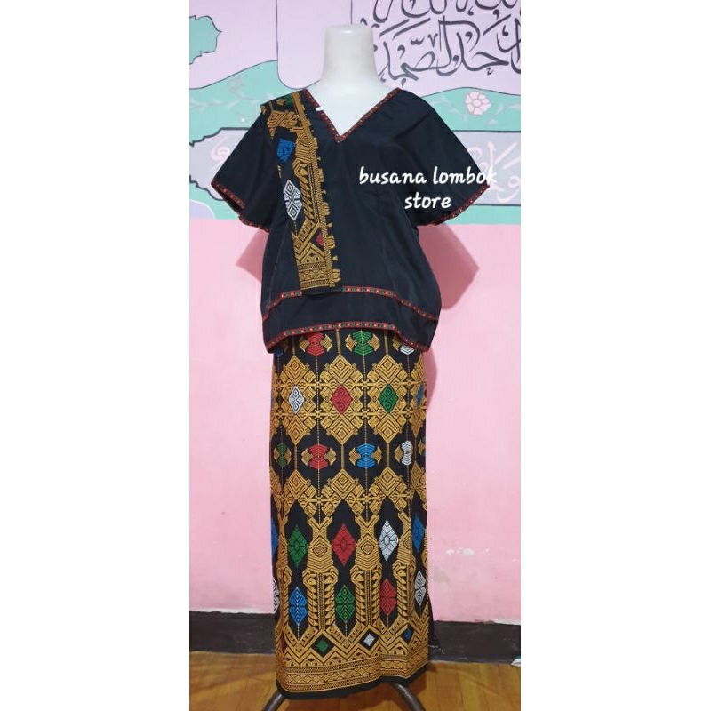 Jual baju adat Lombok NTB setelan Lambung kain batik songket printing ...