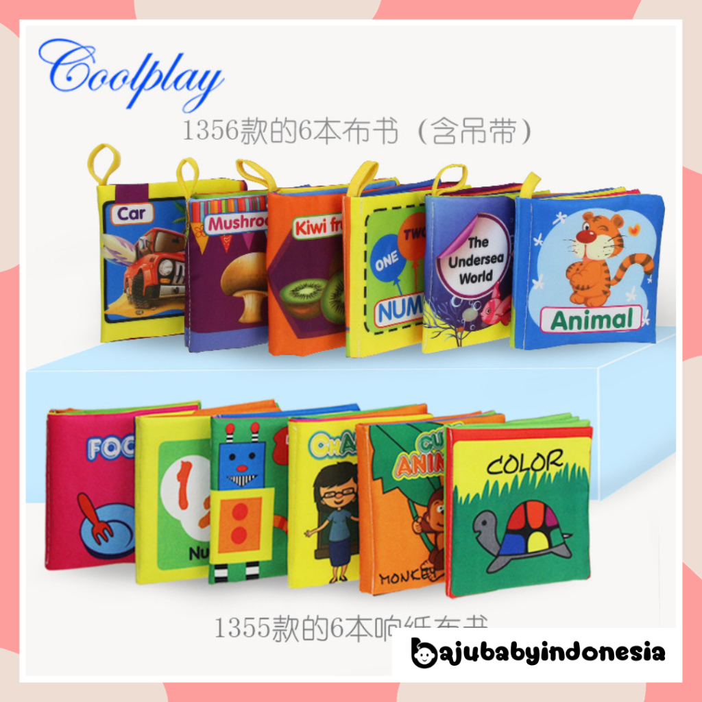 Jual BBI Buku bantal mainan edukasi anak kain bayi karakter belajar ...