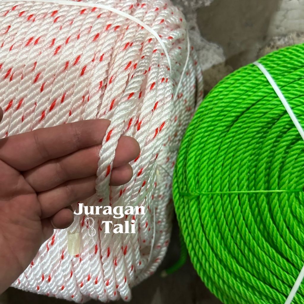 Jual Tali Tambang Nylon PE - Ukuran 8 mm (1 ROLL : 200METER) | Shopee Indonesia