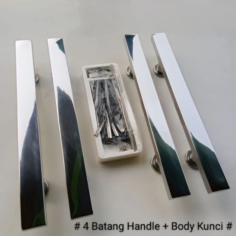 Jual Paket Handle / gagang pintu rumah minimalis 60cm stainless steell ...