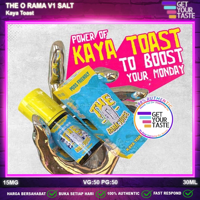 Jual Liquid The O Rama Juice V1 Kaya Toast Pods Friendly 30ML Salt by ...
