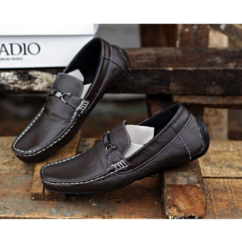 Jual COD-Sepatu Pansus Pria Model Knop Kulit Asli Mocasin Slip On Pria ...