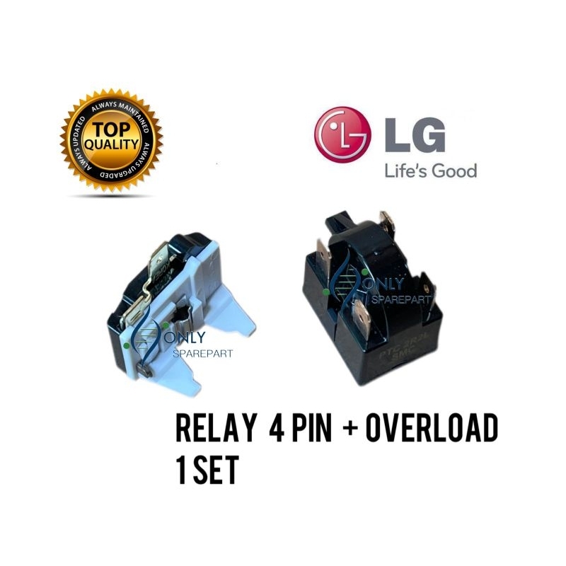 Jual Relay 4 Pin + Overload Kulkas LG 1 Pintu dan 2 Pintu | Shopee ...