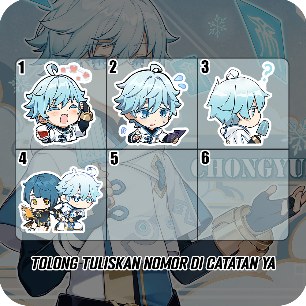 Jual Stiker Glossy Chongyun Genshin Impact, Sticker Anime Lucu Untuk HP ...