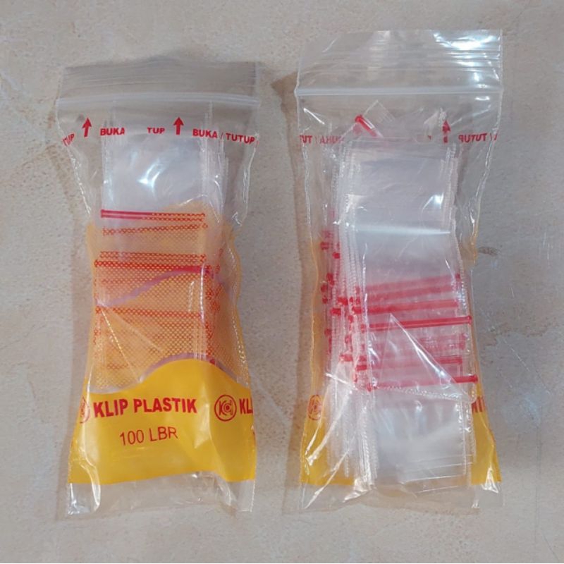 Jual Plastik Klip Kecil UK 2x3 (100 Pcs), Plastik Obat, Zip Lock Clip ...