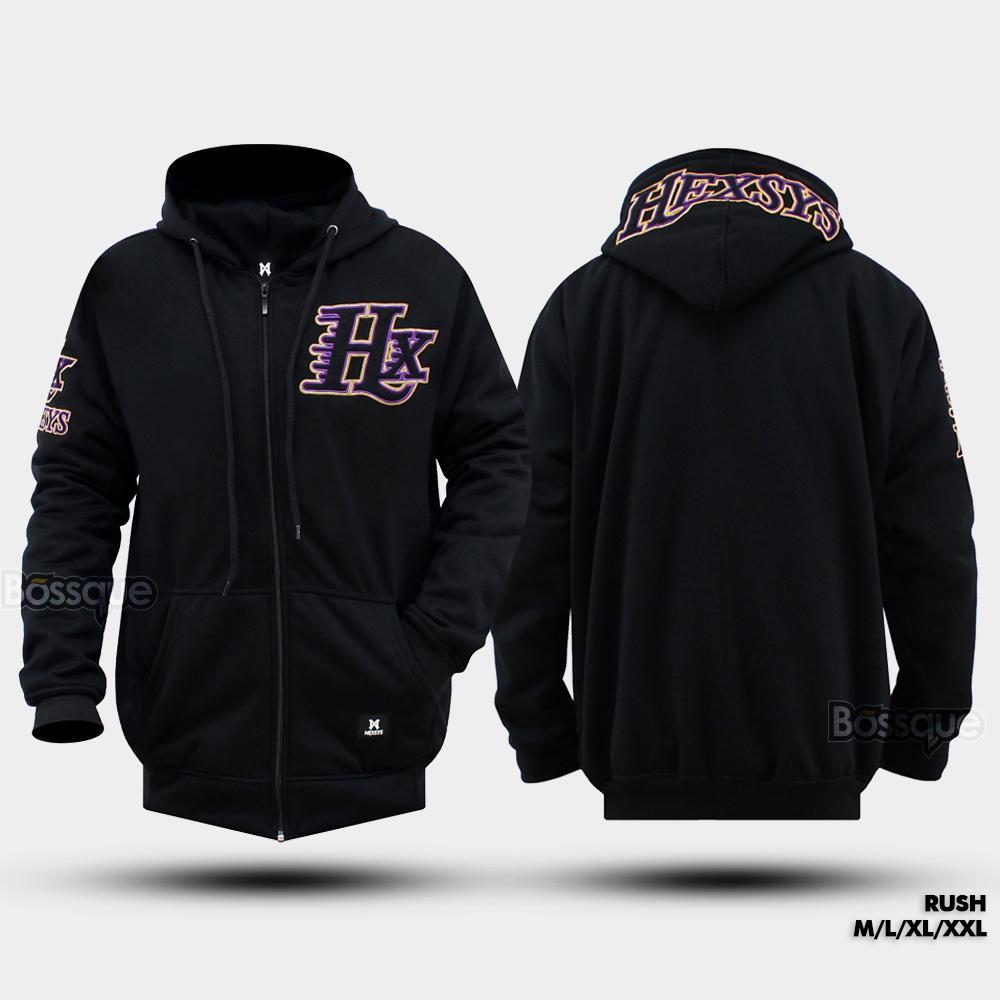 Jual Bossque X Hexsys - Rush Hoodie Bordir Zipper Sweater Pria Pullover Mythology Jaket Hoodie ...