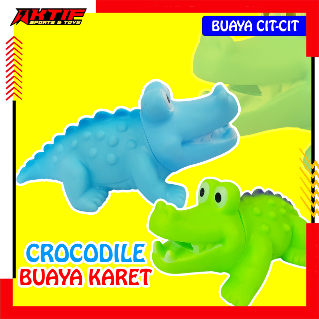 Jual Mainan Anak Buaya Karet Cit Cit/ Mainan Bayi Buaya Karet 849 ...