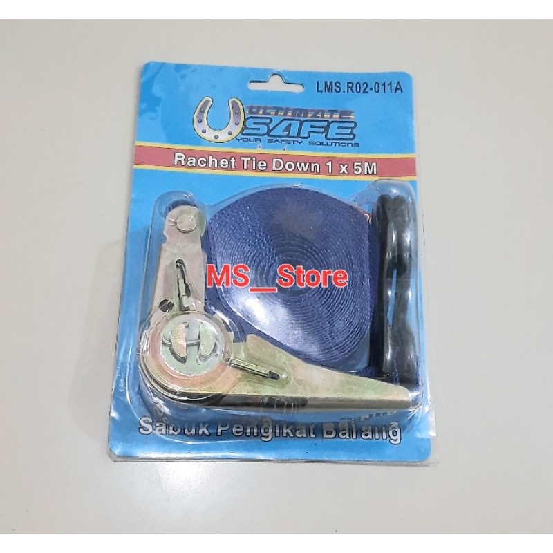 Jual Tali Pengikat Barang, Tali Rachet 1x5m, Usafe Rachet Tie Down | Shopee Indonesia