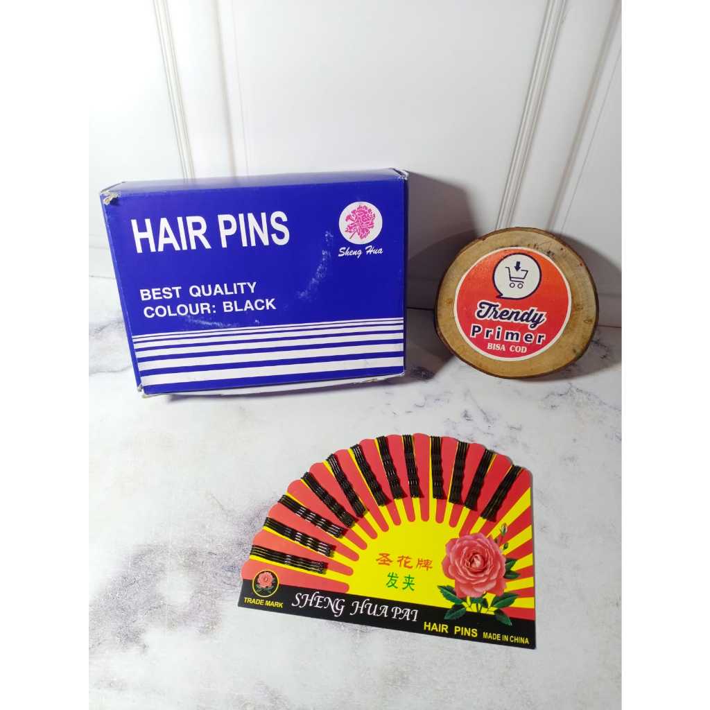 Jual Perpack jepit lidi bob pins hitam PENDEK isi 12lembar | Shopee ...