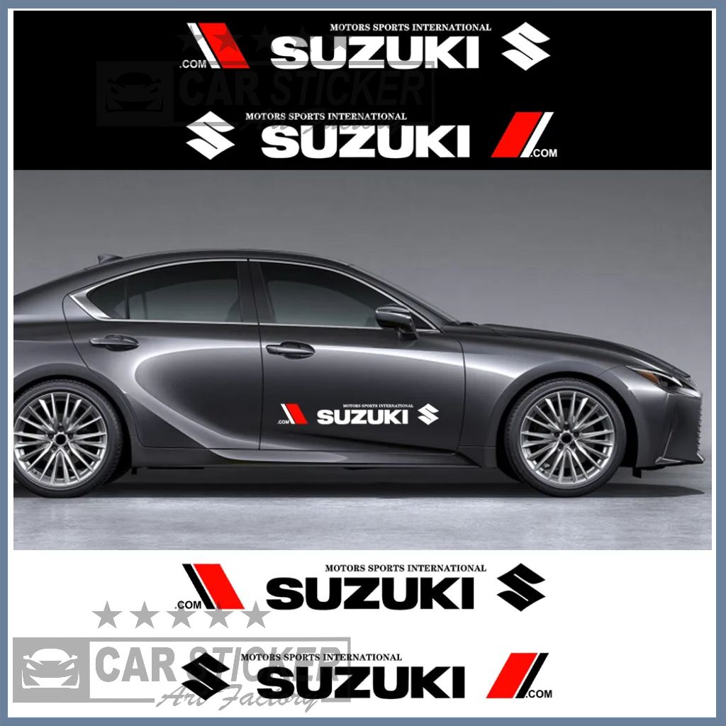 Jual Stiker samping pintu gaya mobil, 2 buah stiker garis vinil badan ...