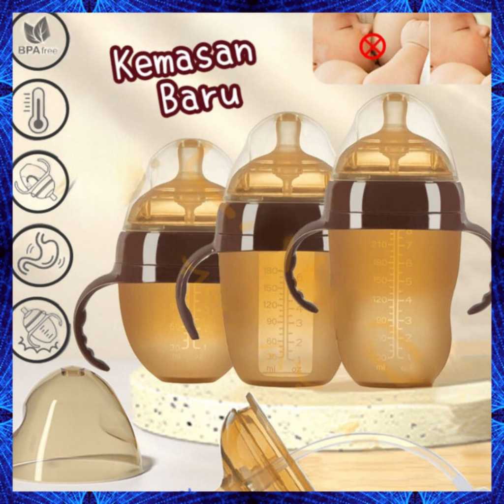 Jual Botol Susu Bayi Silicon Anti Bakteri Dot Baby Dengan Pegangan Handle Milk Feeding Bottle ...