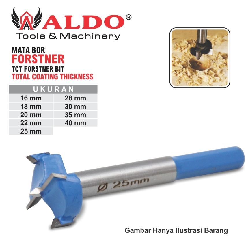 Jual MATA BOR FORSTNER TCT / MATA BOR ENGSEL KAYU / PELUBANG KAYU MERK ...