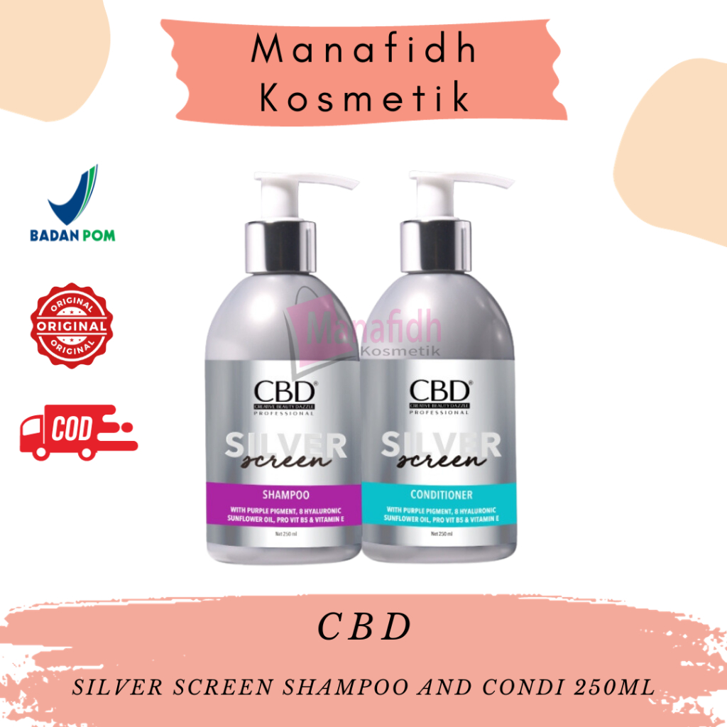 Jual CBD Silver Screen Shampoo & Conditioner 250ml | Shopee Indonesia