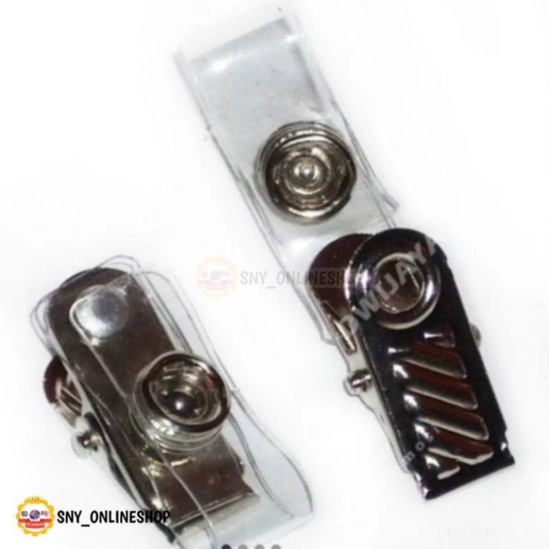 Jual (100pcs) Jepit Name Tag Jepit ID Card Plastik Jepitan Plastik ...