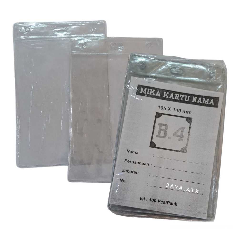 Jual NAME TAG ID CARD B4 10.5 X 14 CM PLASTIK MIKA MURAH TEMPAT KARTU ...