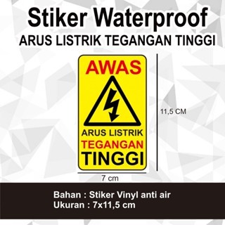 Jual STIKER PERINGATAN WASPADA LISTRIK TEGANGAN TINGGI | HIGH ALERT ...