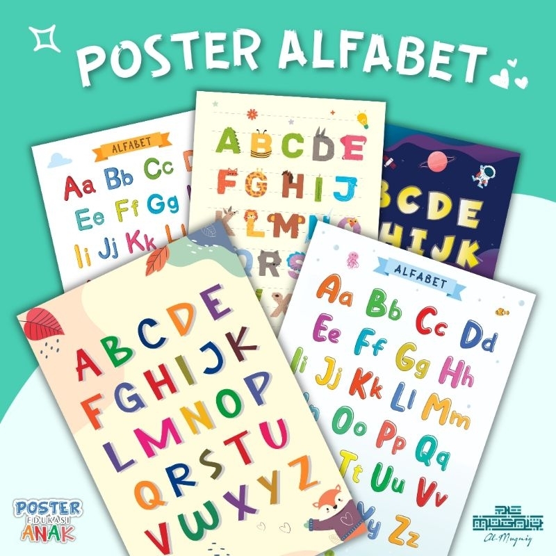 Jual Poster Alfabet Anak - Poster Belajar ABCD - Poster Edukasi Anak ...