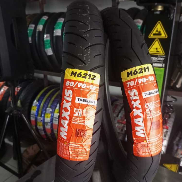 Jual Ban 1 Set Maxxis ukuran 70/90-16 dan 80/90-16 tubeless | Shopee ...
