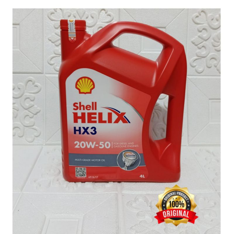 Jual Shell Helix HX-3 20W-50 (4 L) | Shopee Indonesia