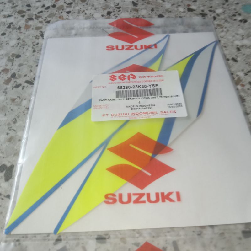 Jual Tape set body cowling GSX R 150 MET TRITION BLUE Original SGP ...