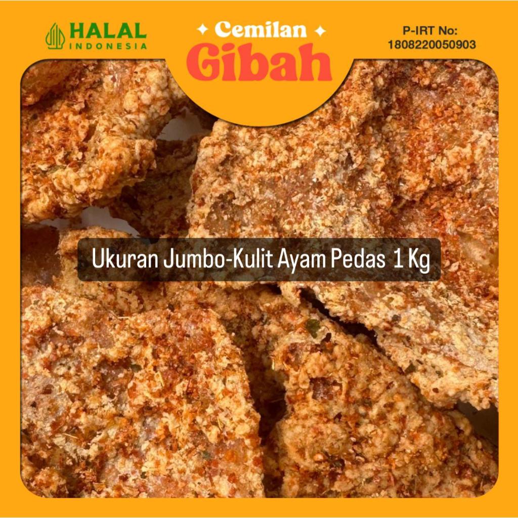 Jual Ukuran Jumbo - 1 Kg - Keripik Kulit Ayam PEDAS GURIH Ala Cemilan ...