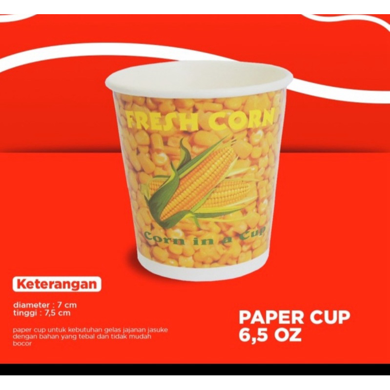 Jual paper cup jagung jasuke 6,5 oz starindo | Shopee Indonesia