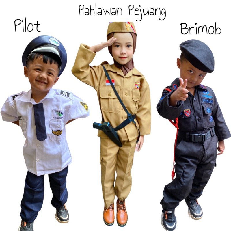 Jual FLASH SALE BAJU PROFESI PILOT /BAJU PAHLAWAN PEJUANG / BAJU BRIMOB ...