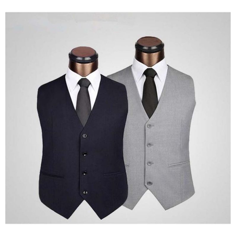 Jual rompi jas formal basic pria wanita/rompi formal hotel/rompi vest ...