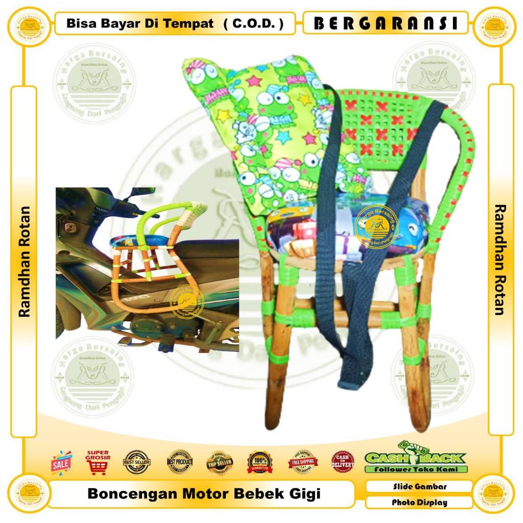 Jual Kursi Boncengan Motor Gigi Bahan Rotan - Korsi Bonceng Sepeda ...