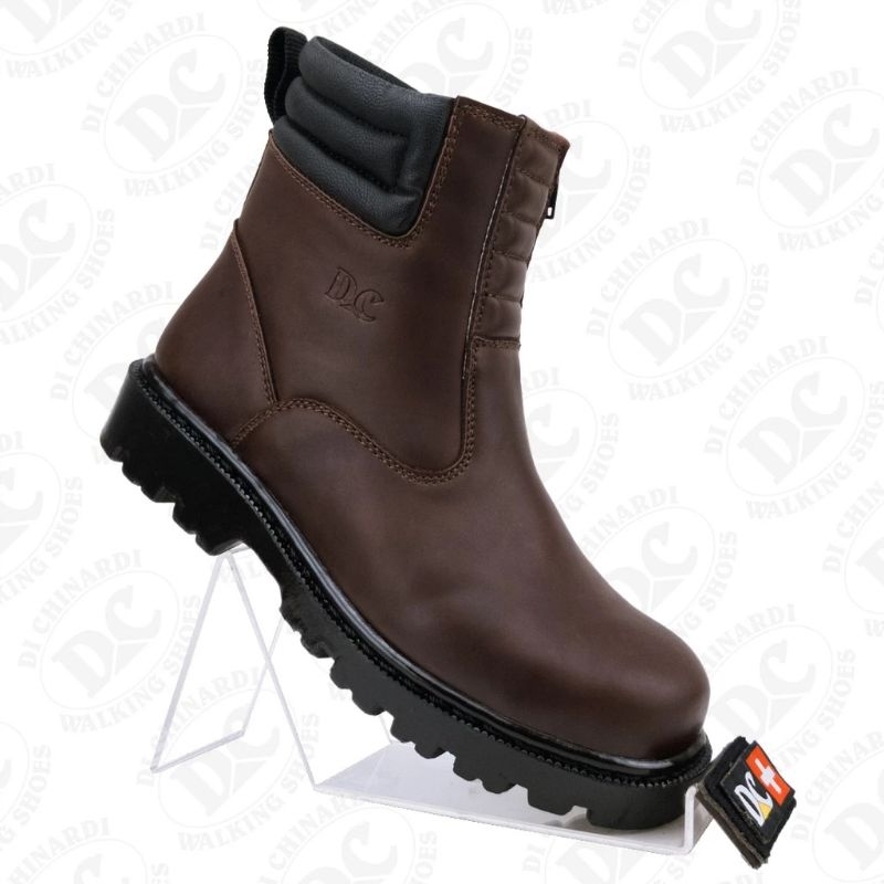 Jual Sepatu Boots Sleting Ujung besi Kamfa Kulit Asli Proyek Resleting ...