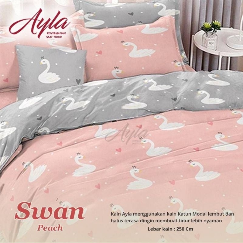 Jual Seprai katun star/Ayla collection motif swan princess 2 warna (ajwa,tika) | Shopee Indonesia