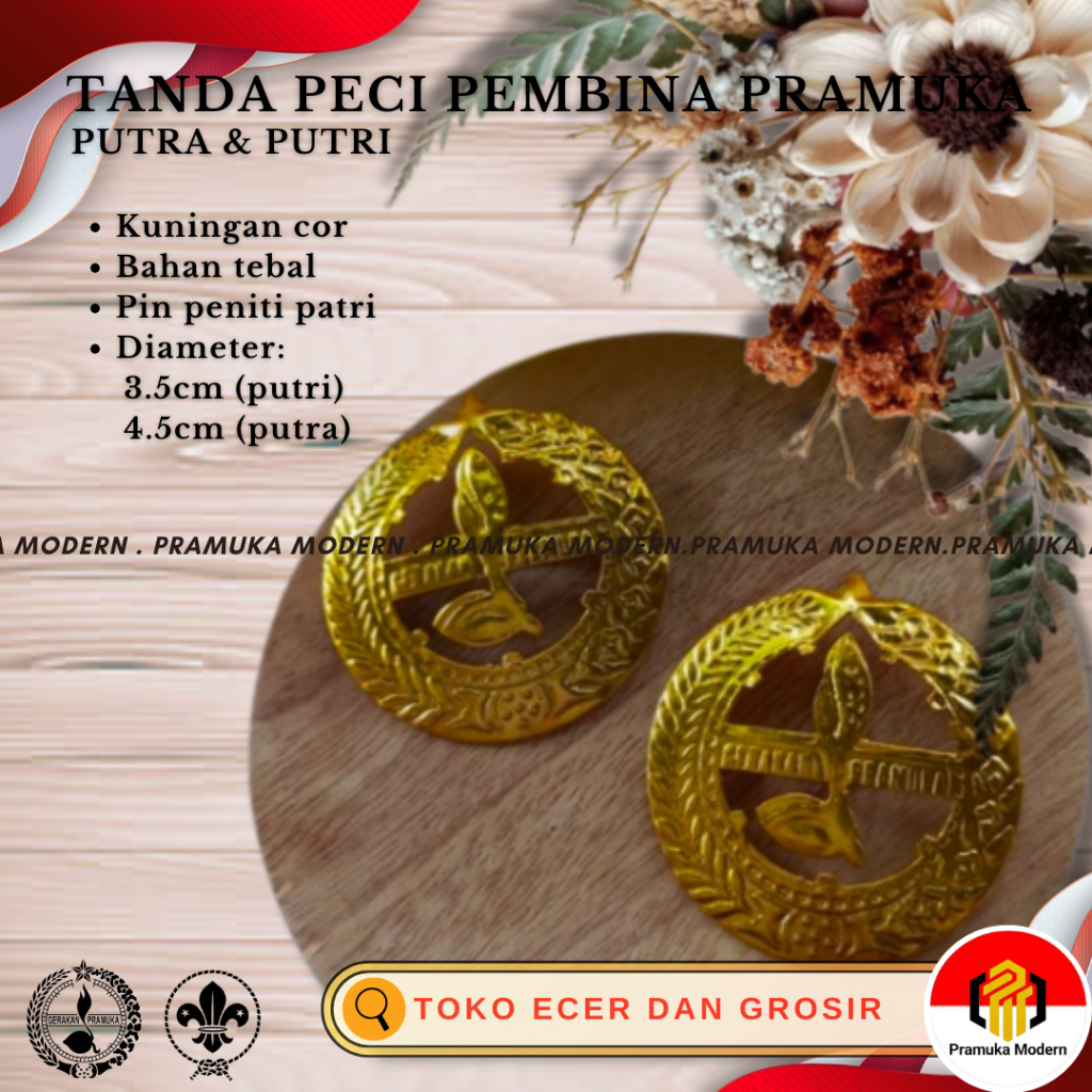 Jual Tanda peci pembina pramuka pin peniti putra putri (bijian) | Shopee Indonesia