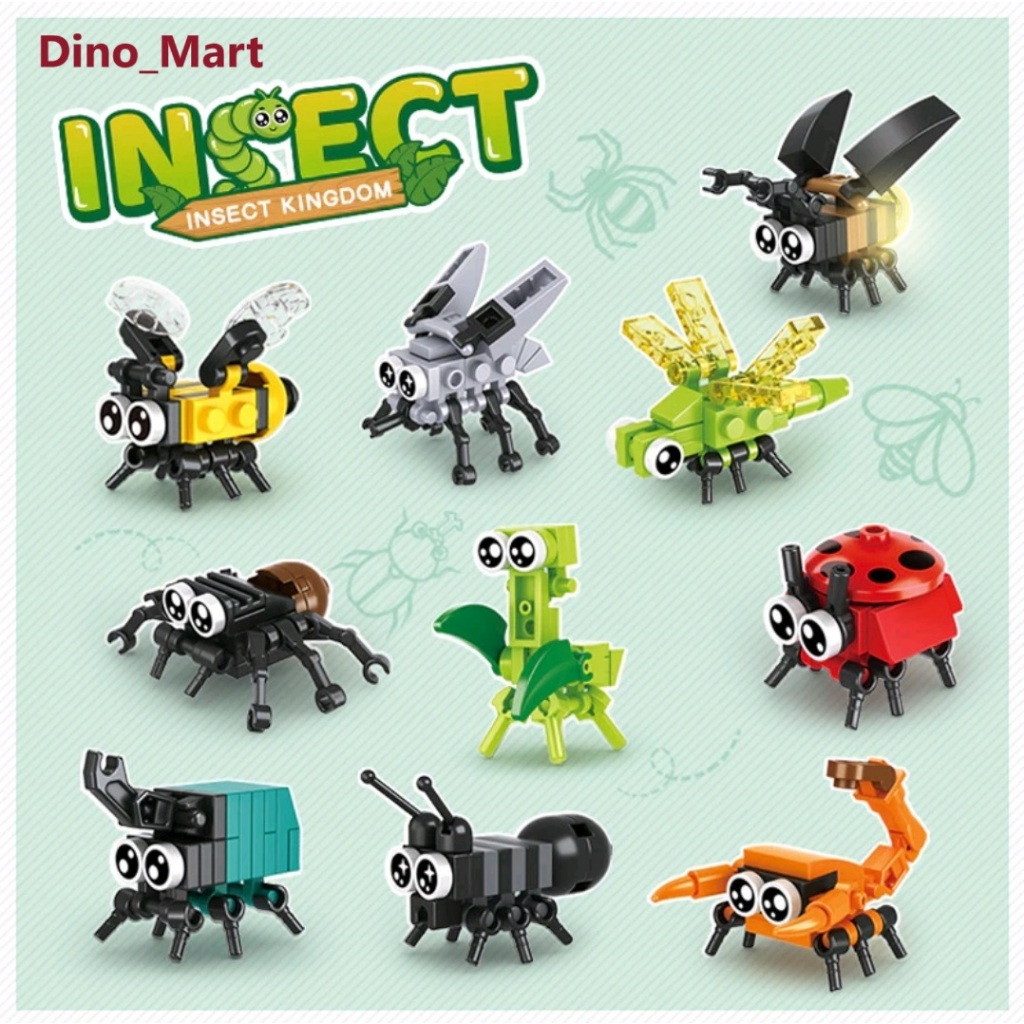 Jual Brick Minifigure Serangga Lucu - Insect Kingdom - Hsanhe 6038 ...