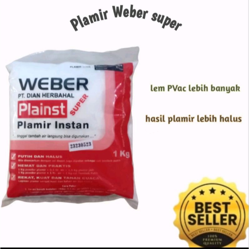 Jual Plamir Instan Super 1 kg, Plamir Weber super 1kg, plamir tembok ...