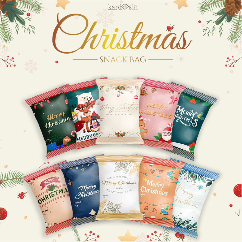 Jual [CHRISTMAS] SNACK BAG POUCH NATAL MERRY CHRISTMAS TREE SANTA CLAUS ...