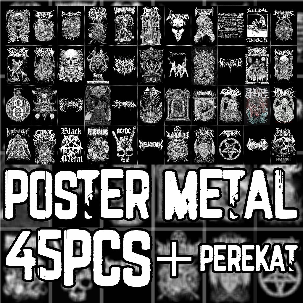 Jual Poster ketas dinding death metal 45pcs | Shopee Indonesia