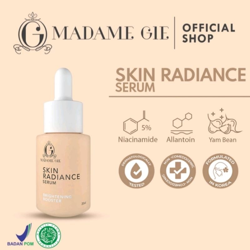 Jual Madame Gie Skin Radiance Serum adalah serum yang diformulasikan dengan 5% Niacinamide ...