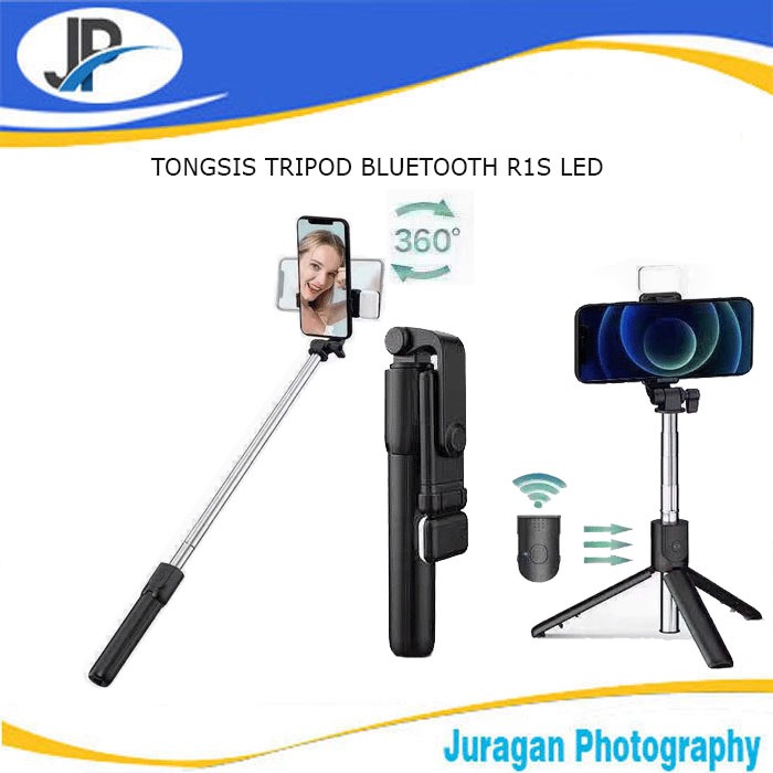 Jual Tongsis Tripod Bluetooth R1s Led Selfie Stick Tongsis R1s
