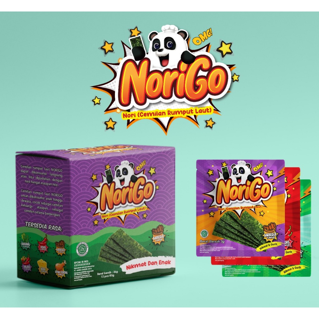 Jual Norigo Rumput Laut Sachet 3gr 1 BOX isi 12 pcs All Variant ...