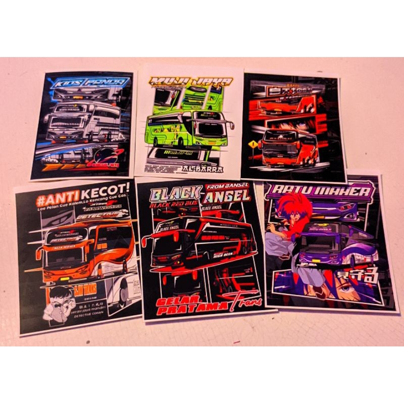 Jual COD Stiker Buss Paling Keren Termurah 50 stiker + Bonus Stiker ...