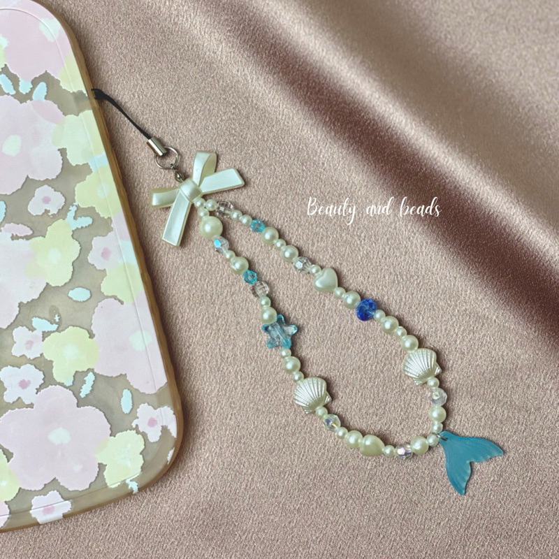 Jual Strap Handphone Mermaid aesthetic bisa (custom inisial) | Shopee ...