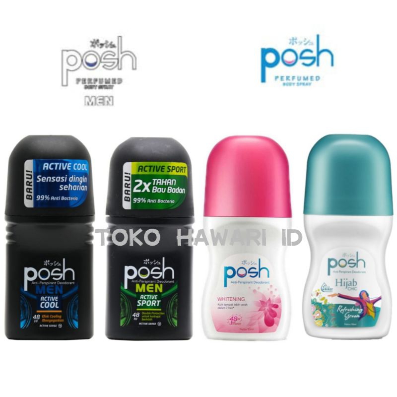Jual POSH Deo Roll on Deodorant Perfumed 50ml - Posh men Deo Roll on 50 ...