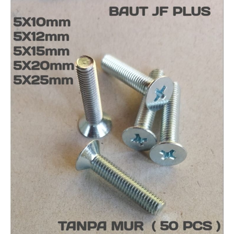 Jual BAUT JF PLUS M5 PUTIH TANPA MUR (50 PCS) | Shopee Indonesia
