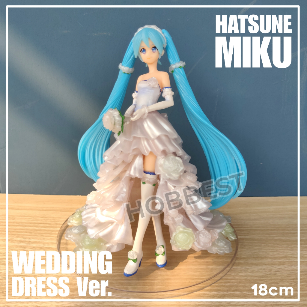 Jual HATSUNE MIKU WEDDING DRESS Ver. - Action Figure Miniatur Pajangan ...