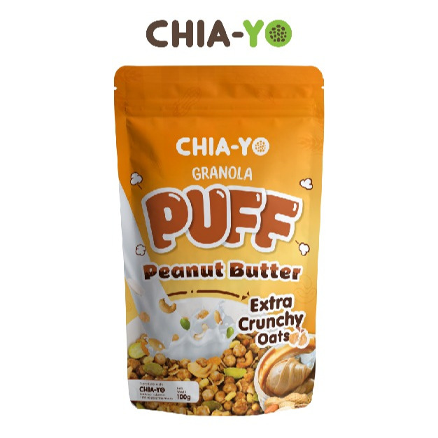 Jual Chiayo Clearence sale granola puff peanut butter 100 gram | Shopee ...