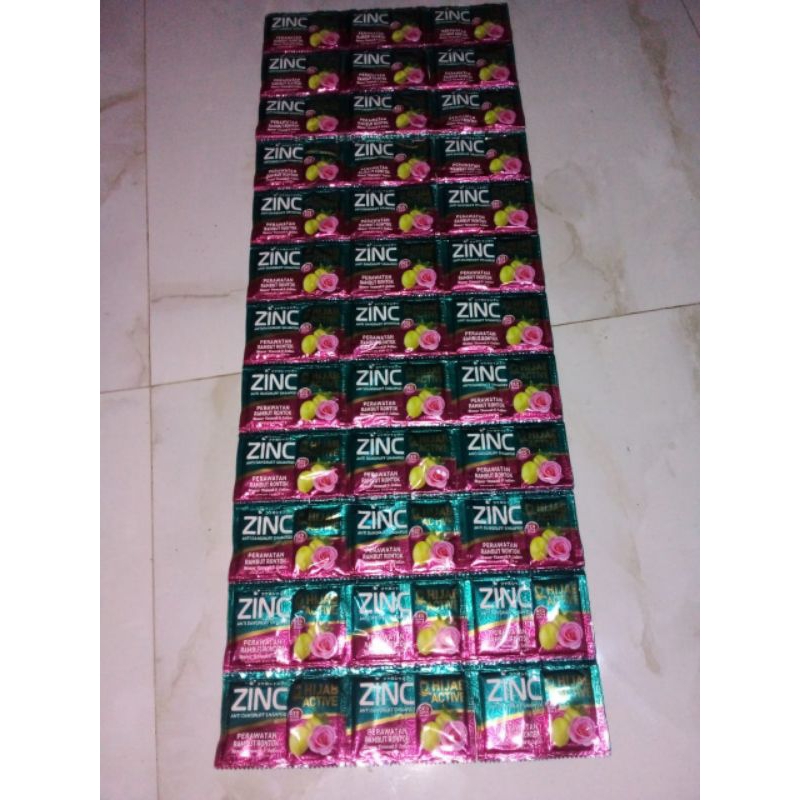 Jual SHAMPO ZINC 1 RENTENG 12 PASANG (24 SACHET) | Shopee Indonesia
