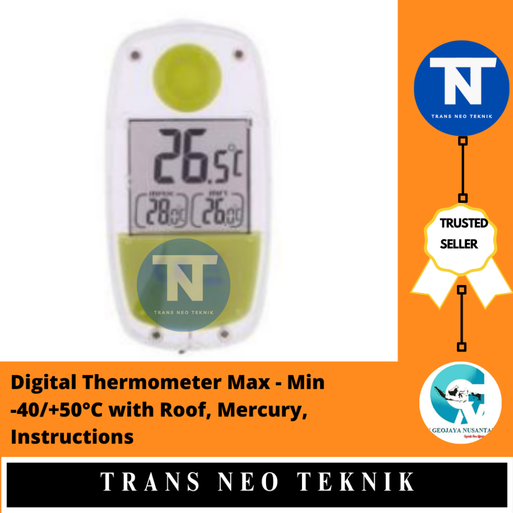 Jual Termometer Digital Ruang 4" Besar -20°C hingga 80°C, Akurasi ±0.5% ...