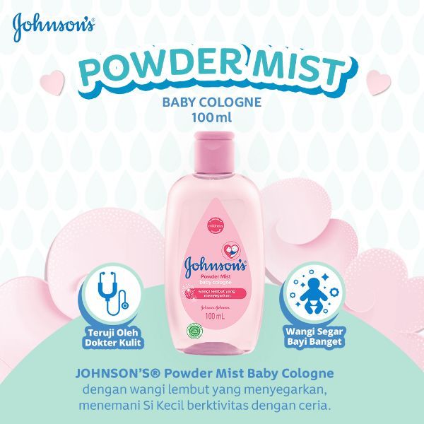 Jual Johnson's Powder Mist Baby Cologne 100 ml | Shopee Indonesia