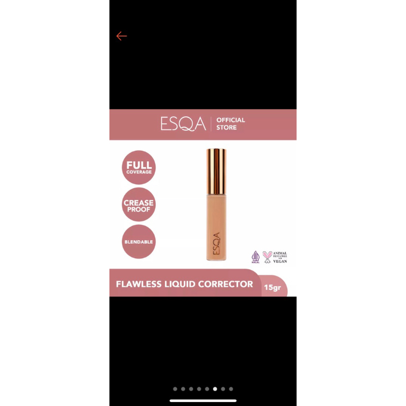 Jual Esqa flawless liquid corrector Peach | Shopee Indonesia